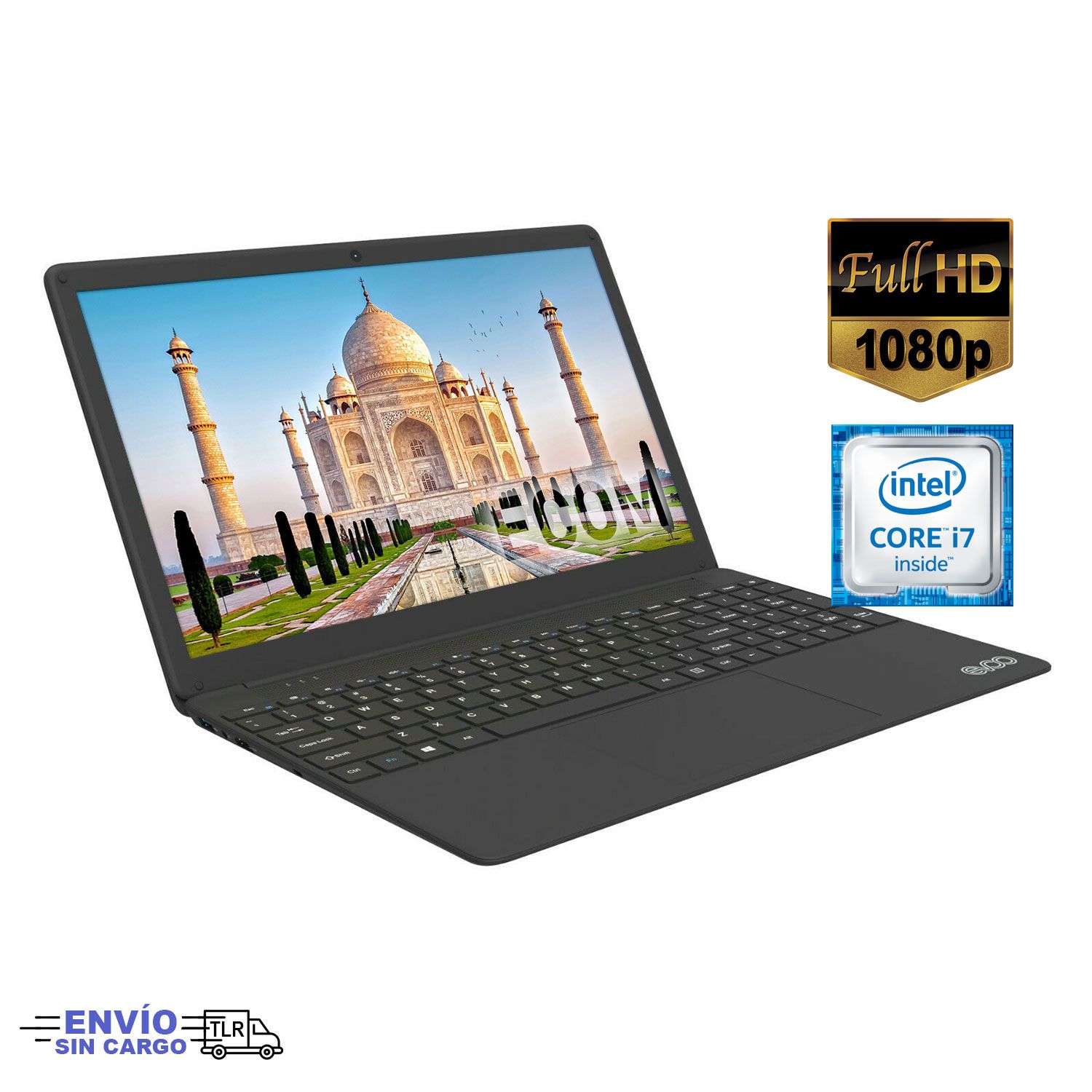 Notebook Evoo EV61K Core i7 / 15.6″ FHD / Windows 10 Black | ECOMLAPTOPS